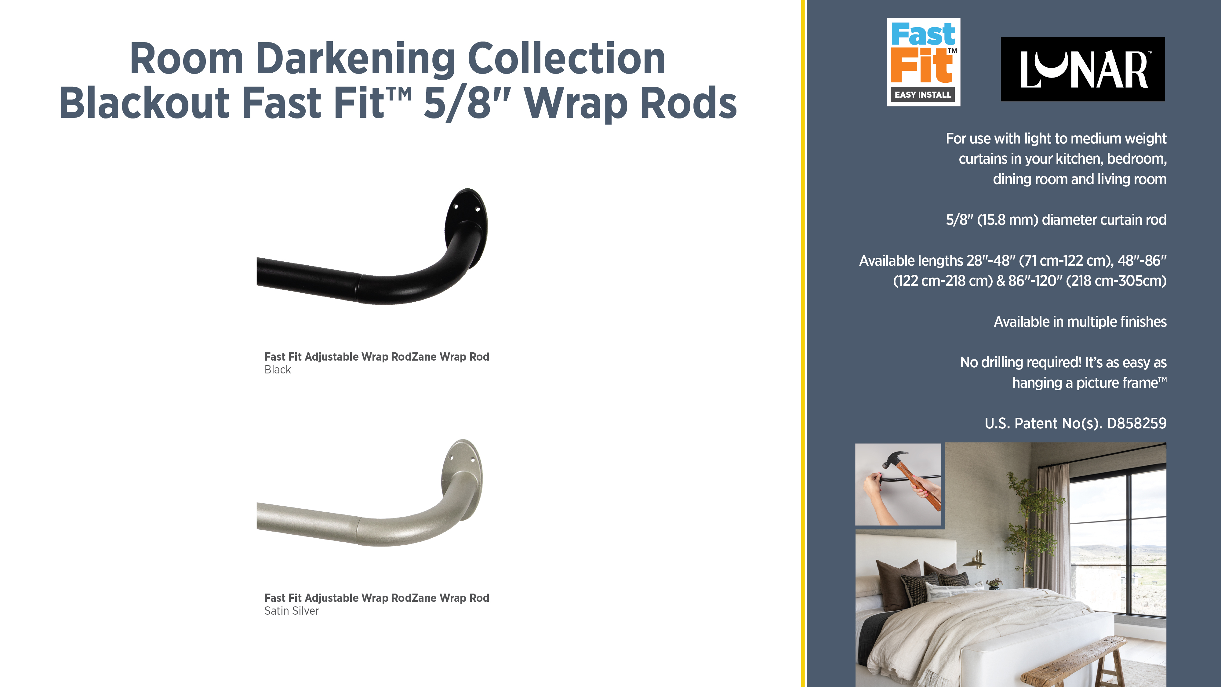 Lunar FF 5/8" Wrap Rods