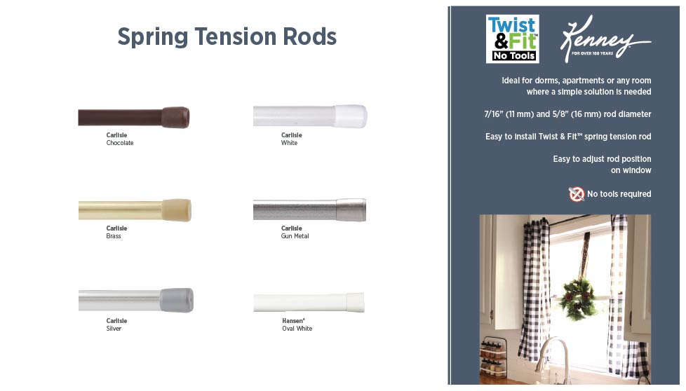 Twist & Fit Spring Tension Rods